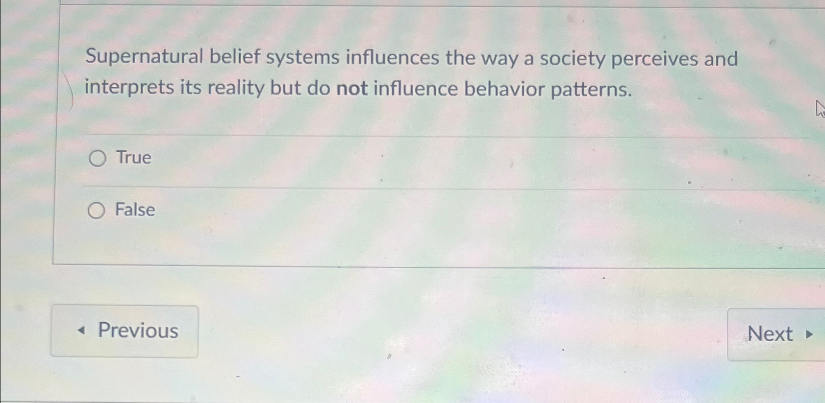 Solved Supernatural belief systems influences the way a | Chegg.com