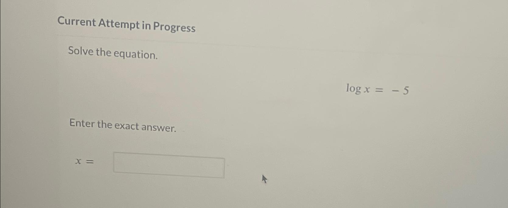 Solved Current Attempt in ProgressSolve the | Chegg.com