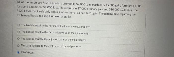 Solved All of the assets are $1231 assets: automobile $2,000 | Chegg.com