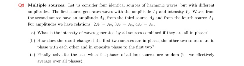 Solved Q3. ﻿Multiple sources: Let us consider four identical | Chegg.com