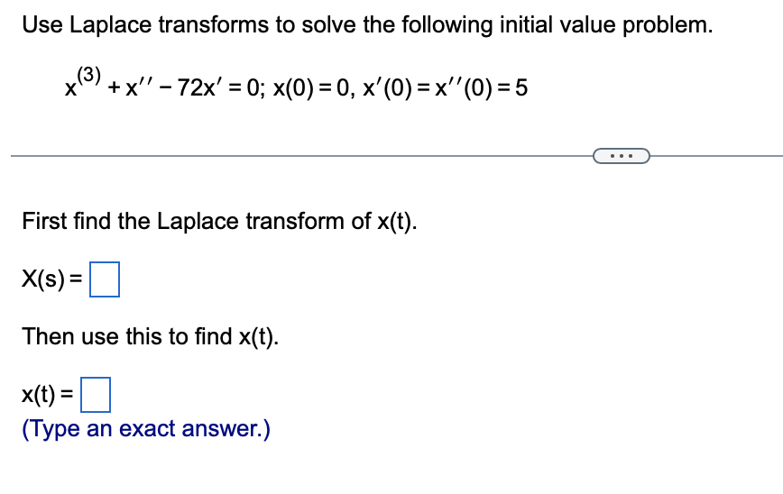 Solved Use Laplace transforms to solve the following initial | Chegg.com
