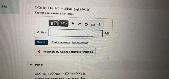 Solved Use data from Appendix IIB to calculate AS, for each | Chegg.com