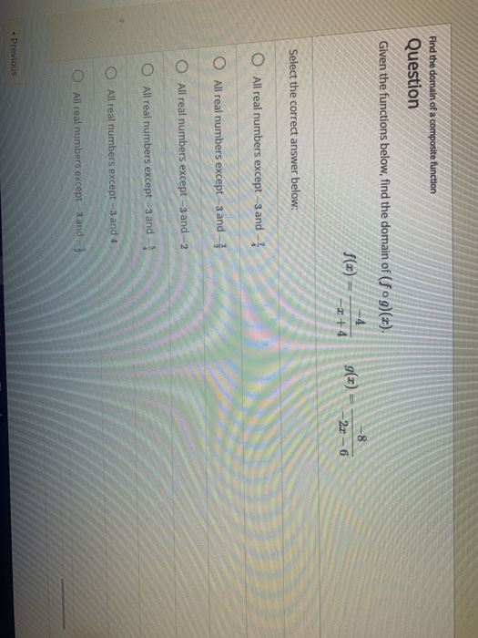 Solved Evaluate composite functions given a table of values | Chegg.com