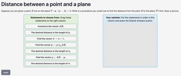 Solved Distance between a point and a line Suppose you are | Chegg.com