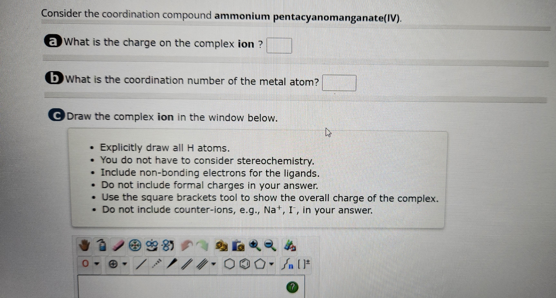 Solved Consider The Coordination Compound Ammonium