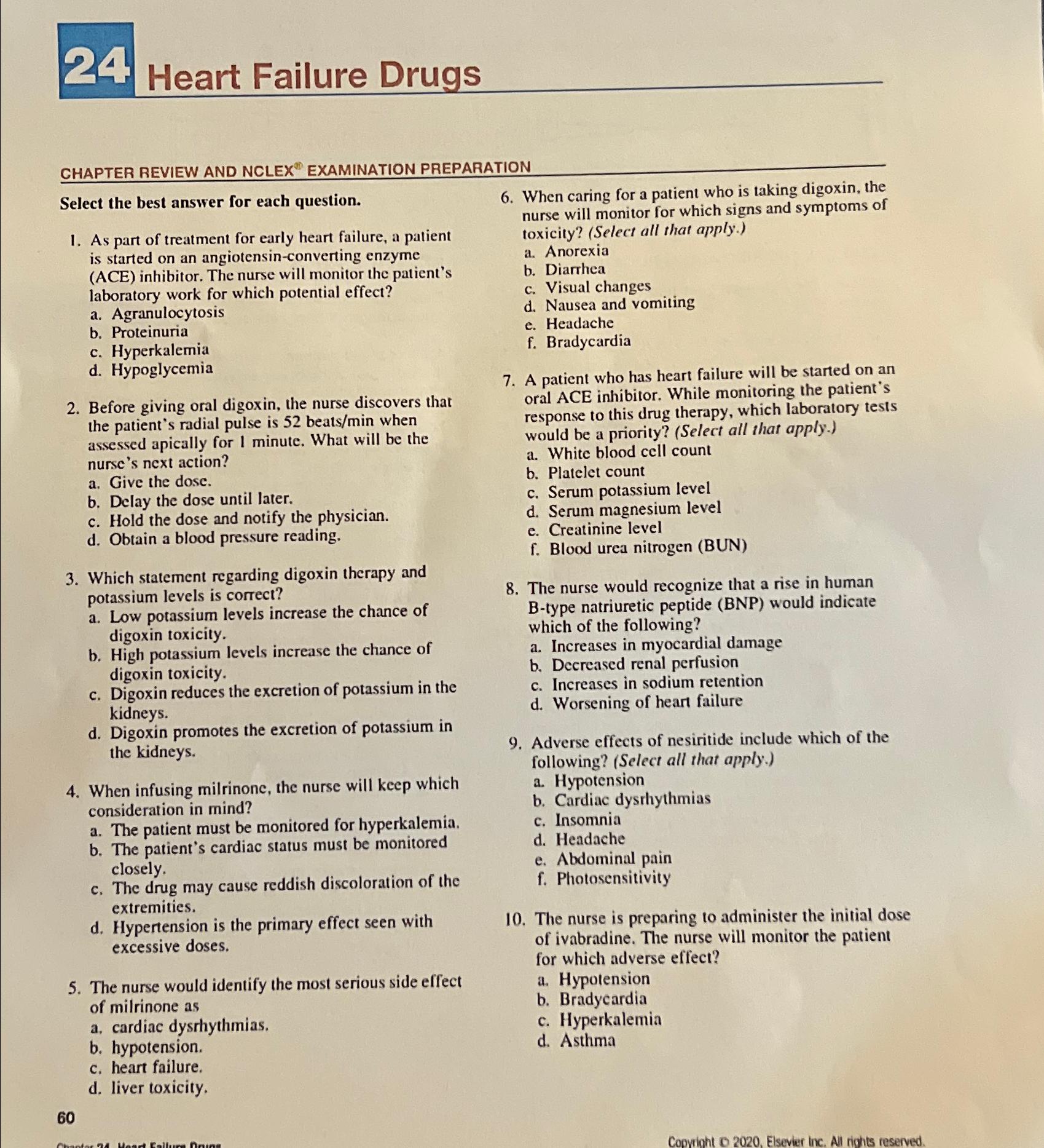 Solved Heart Failure DrugSelect the best answe.As part of | Chegg.com
