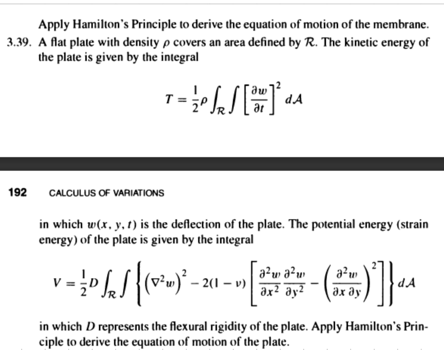 Solved Apply Hamilton's Principle to derive the equation of | Chegg.com