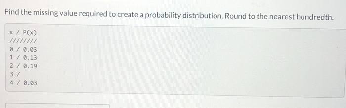 Solved Find the missing value required to create a | Chegg.com