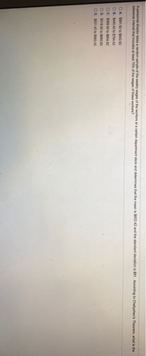 Solved Coronel director takes a random sample of the weekly | Chegg.com