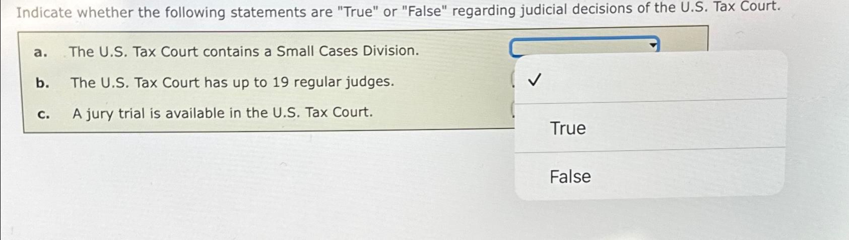 Solved Indicate whether the following statements are "True" | Chegg.com