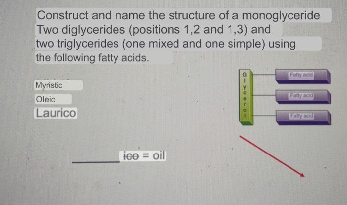 Solved Biochemistry. Construct and name the structure of a | Chegg.com