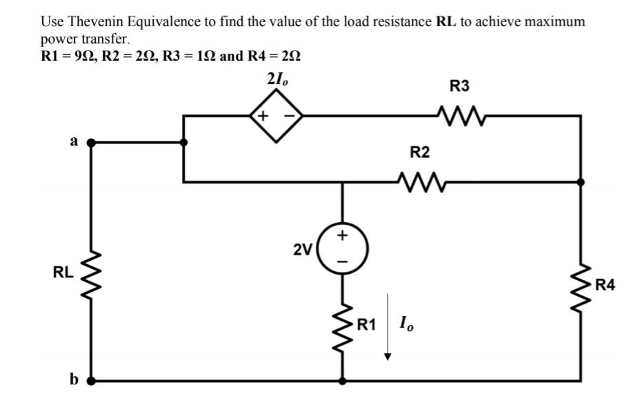 Solved Use Thevenin Equivalence to find the value of the | Chegg.com