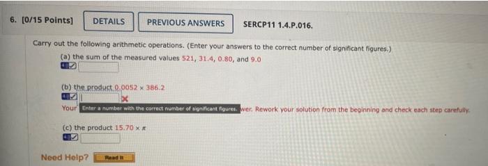 Solved Carry out the following arithmetic operations. (Enter | Chegg.com