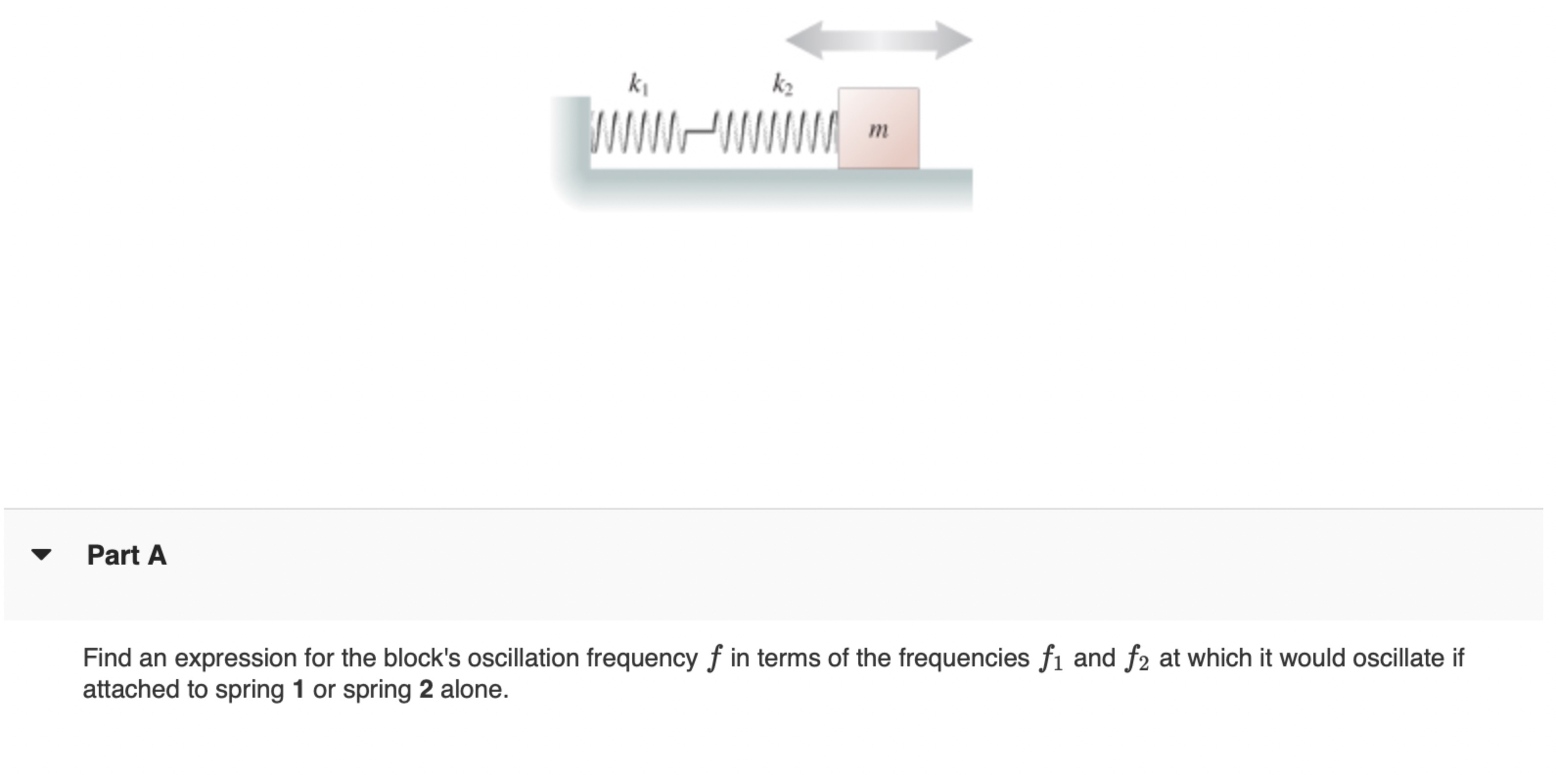 Solved A block on a frictionless table is connected as shown | Chegg.com