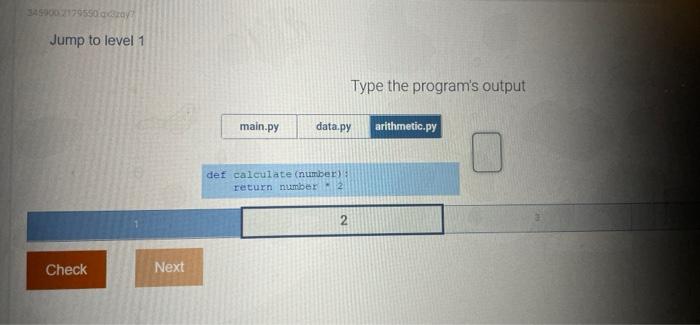 Solved Jump to level 1 Type the program's output main.py | Chegg.com