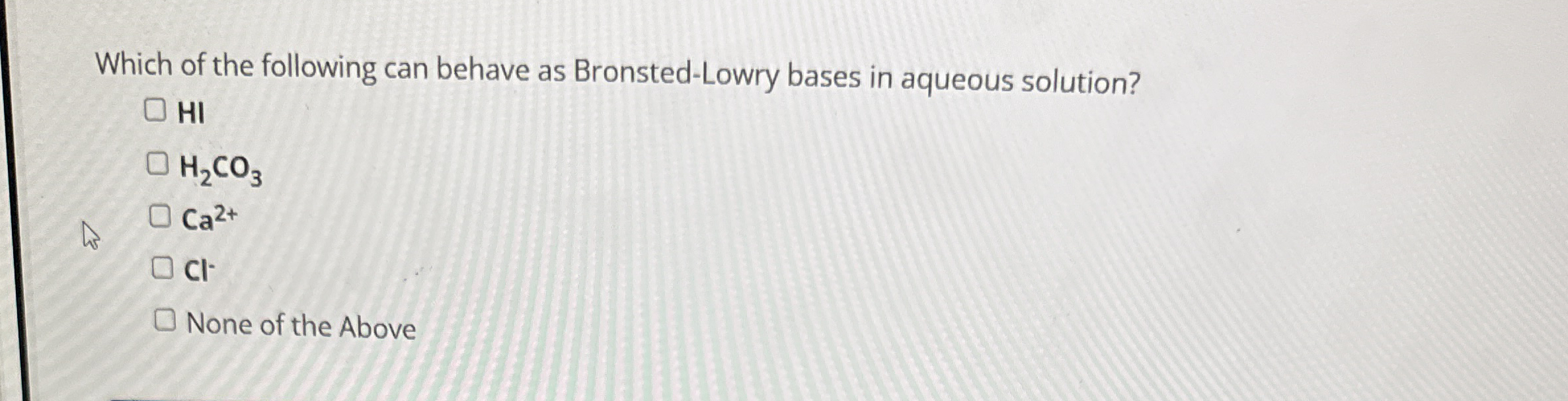 Solved Which of the following can behave as Bronsted-Lowry | Chegg.com