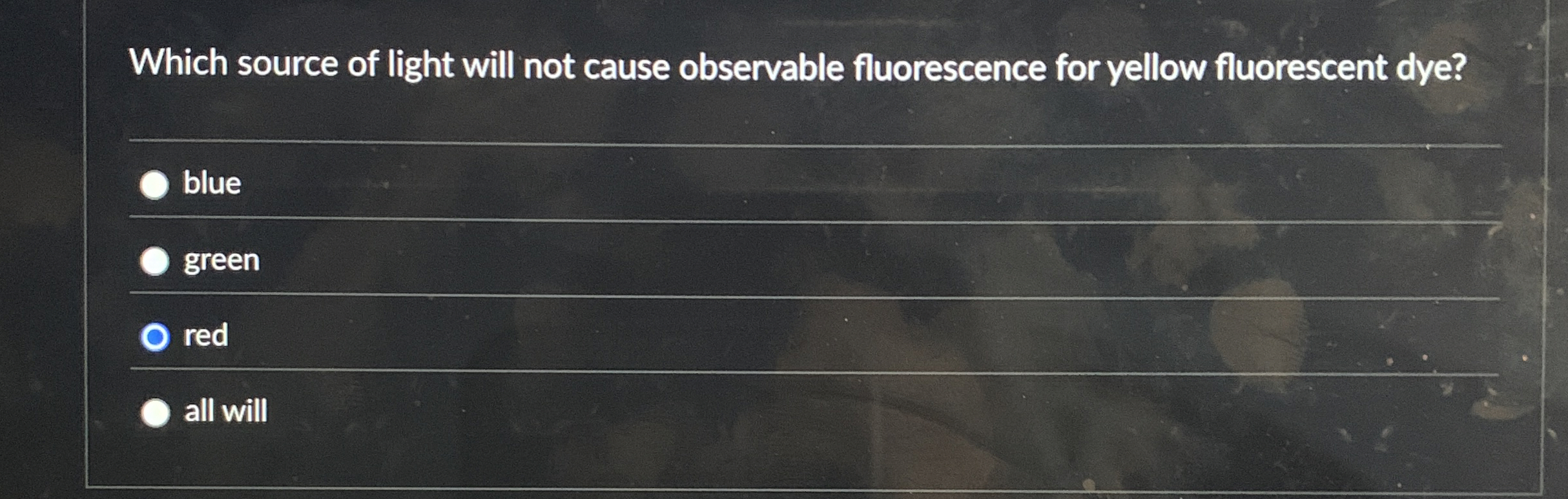 Solved Which source of light will not cause observable | Chegg.com
