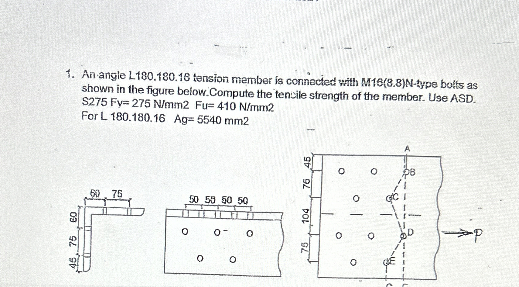 Solved shown in the figure below.Compute the tencile | Chegg.com