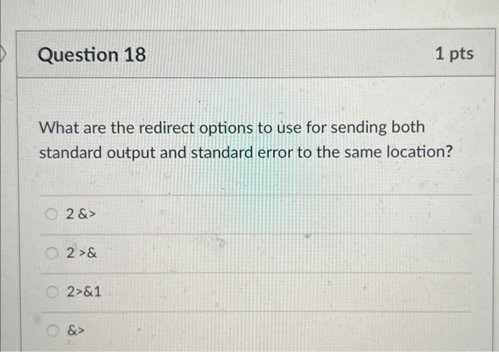 Solved What are the redirect options to use for sending both | Chegg.com