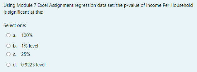 Solved Using Module 7 ﻿Excel Assignment regression data set: | Chegg.com