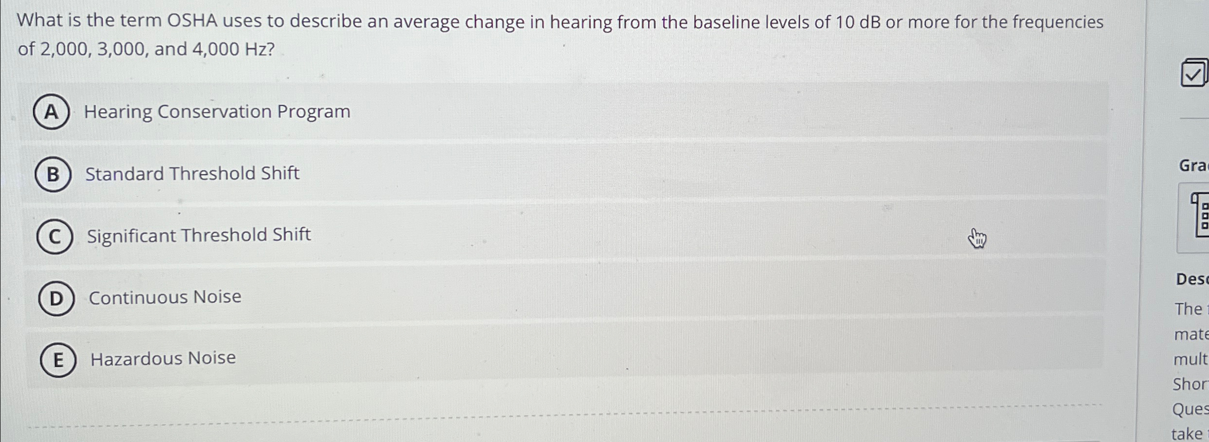 Solved What is the term OSHA uses to describe an average | Chegg.com