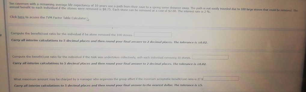 Solved Ten cavemen with a remaining average life expectancy | Chegg.com