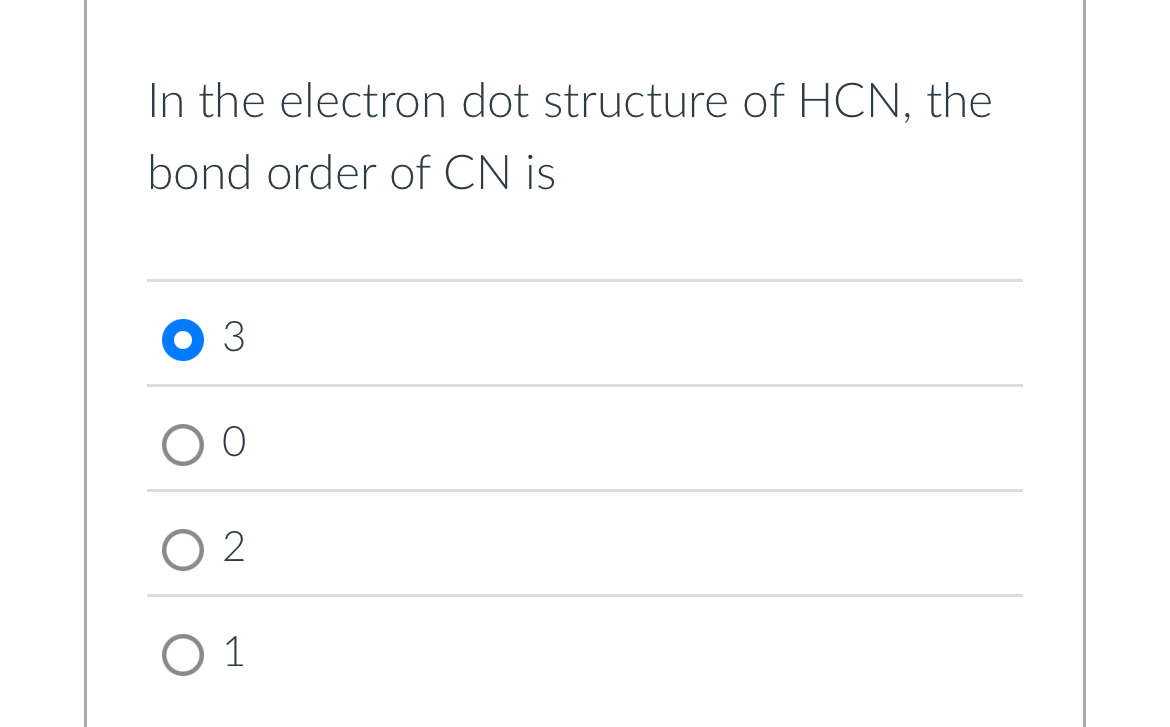 Solved In the electron dot structure of HCN , ﻿the bond | Chegg.com