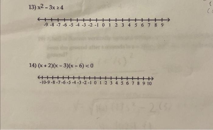 Solved solve the polynomial inequality and graph the | Chegg.com
