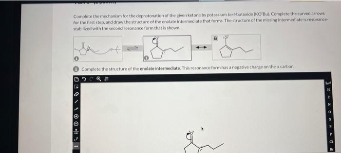 Solved Complete the mechanism for the deprotonation of the | Chegg.com