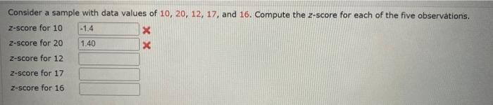 Solved Consider a sample with data values of 10,20,12,17, | Chegg.com