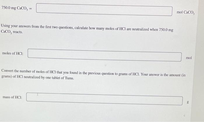 Solved A certain dose of Tums contains 750.0mg of calcium | Chegg.com