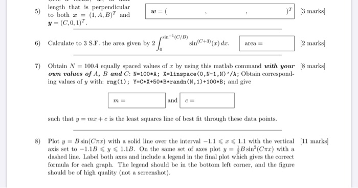 Solved length that is perpendicular to both 2 = (1, A, B)" | Chegg.com