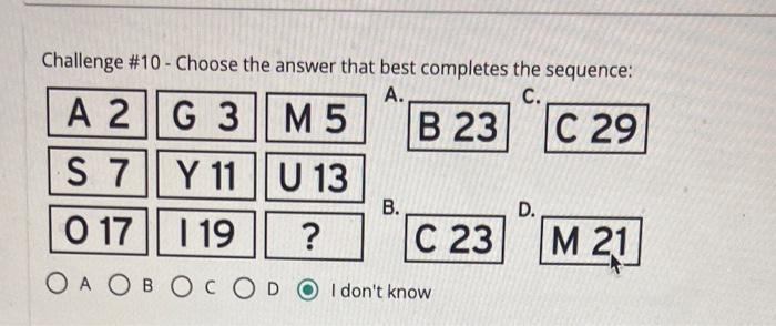 Solved Challenge #10 - Choose the answer that best completes | Chegg.com
