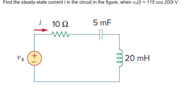 Solved Find the steady-state current i ﻿in the circuit in | Chegg.com