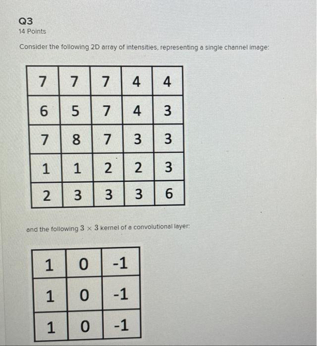 Solved Q3 14 Points Consider the following 2D array of | Chegg.com