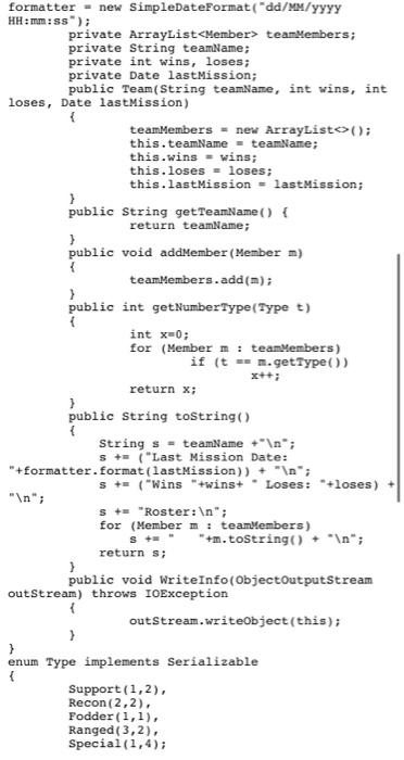 Solved Lab 8: serialization and exceptions Please review the | Chegg.com