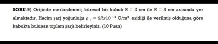 Solved A spherical shell centered at the origin lies between | Chegg.com