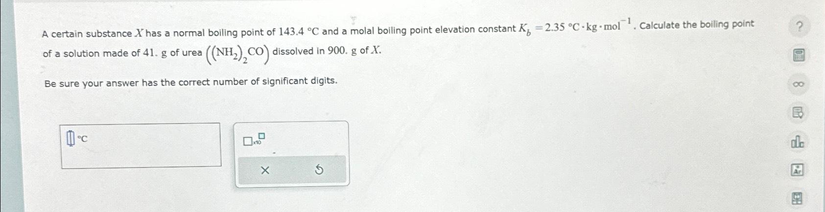 Solved A certain substance x ﻿has a normal boiling point of | Chegg.com