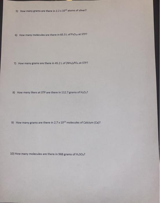 Solved 2-Step Mole Conversions Name: There are three | Chegg.com