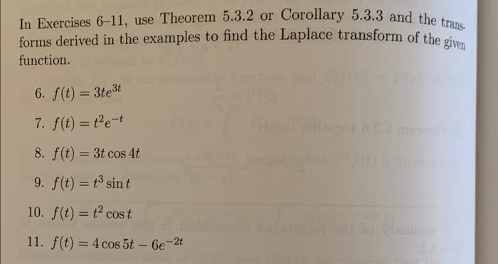 Solved In Exercises 6-11, use Theorem 5.3.2 or Corollary | Chegg.com Solved In Exercises 6-11, use Theorem 5.3.2 or Corollary | Chegg.com