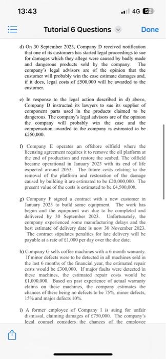 Solved Required: For each of the situations below: a) | Chegg.com