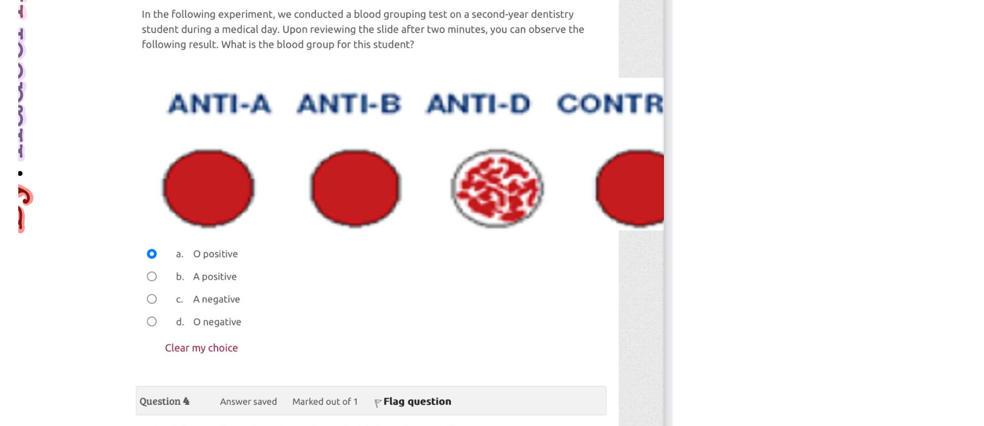 Solved In the following experiment, we conducted a blood | Chegg.com