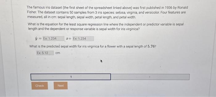 Solved The famous iris dataset (the first sheet of the | Chegg.com