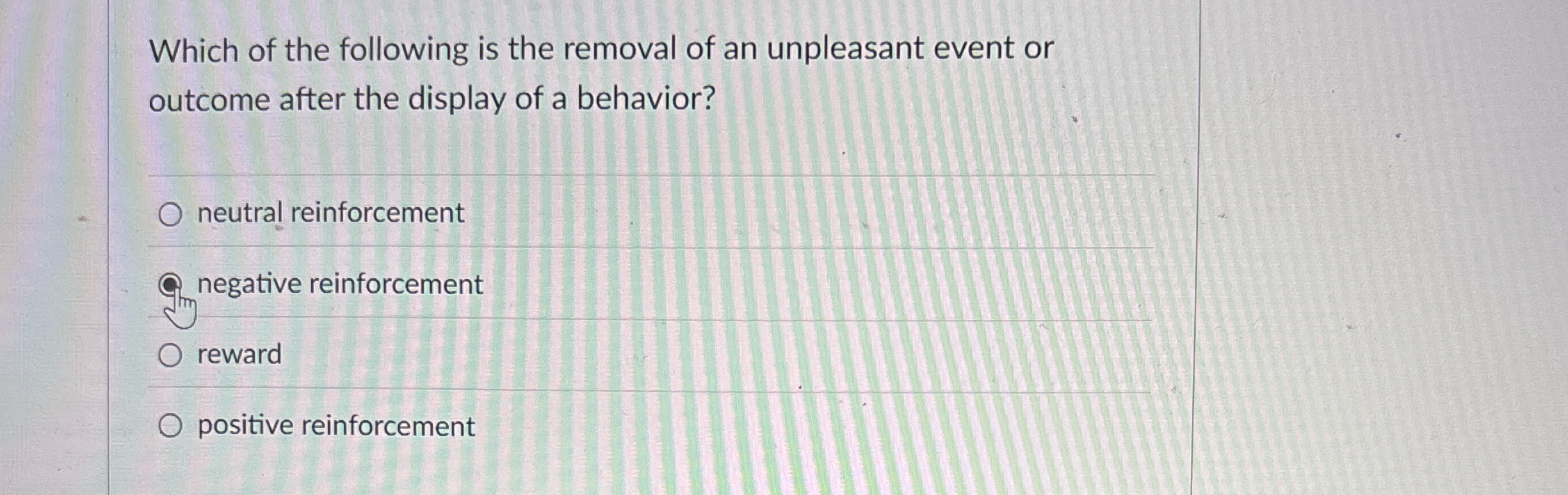 Solved Which of the following is the removal of an | Chegg.com