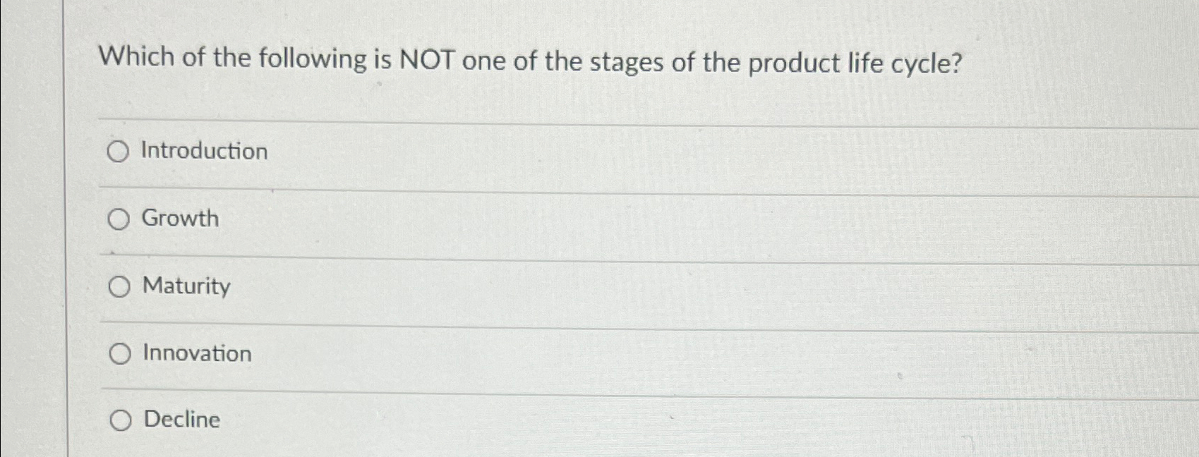 Solved Which of the following is NOT one of the stages of | Chegg.com