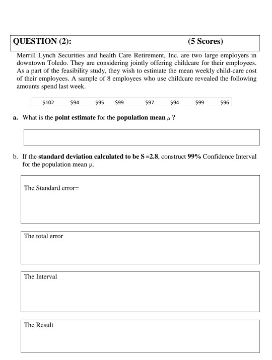 Solved QUESTION (2): (5 Scores) Merrill Lynch Securities and | Chegg.com