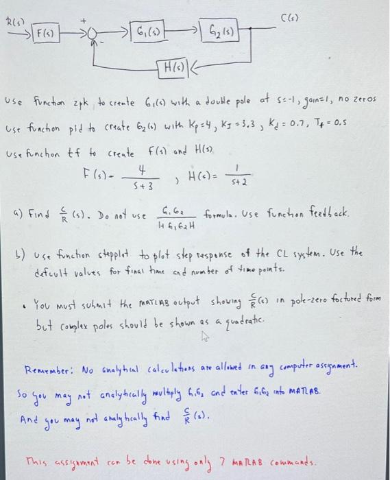- All calculations must be done using only MATLAB - | Chegg.com
