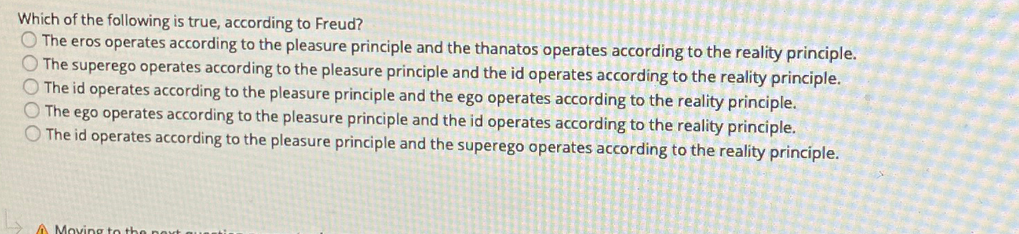 Solved Which of the following is true, according to | Chegg.com