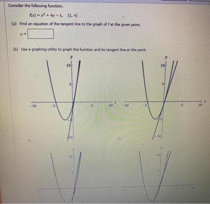Solved Consider the following function. f(x) = x2 + 4x-1, | Chegg.com