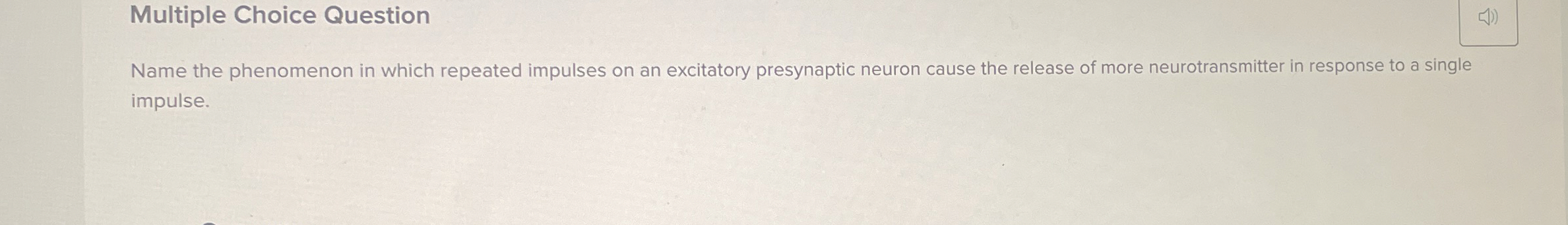 Solved Name the phenomenon in which repeated impulses on an | Chegg.com